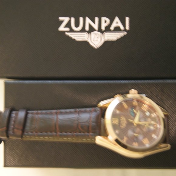 Zunpai | Accessories | Zunpai Yellow Tone Mens Watch | Poshmark
